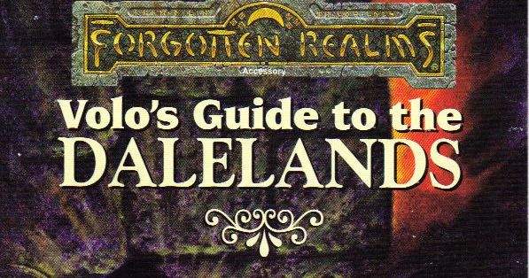 Volo's Guide to the Dalelands | RPG Item | BoardGameGeek