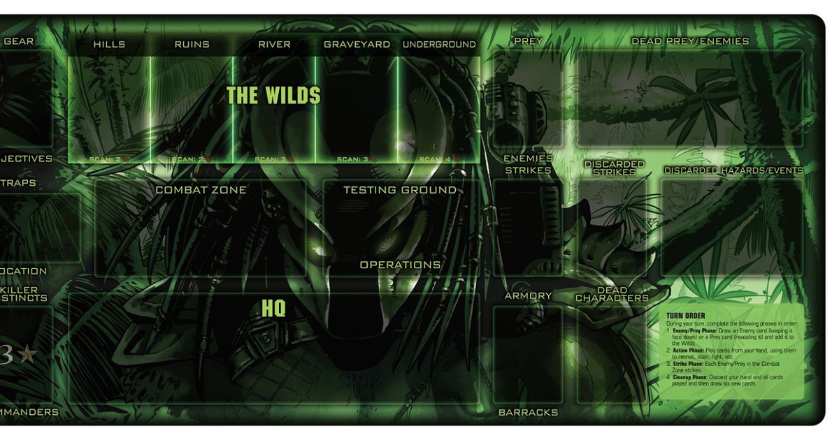 Legendary Encounters: A Predator Deck Building Game – Playmat | Board ...