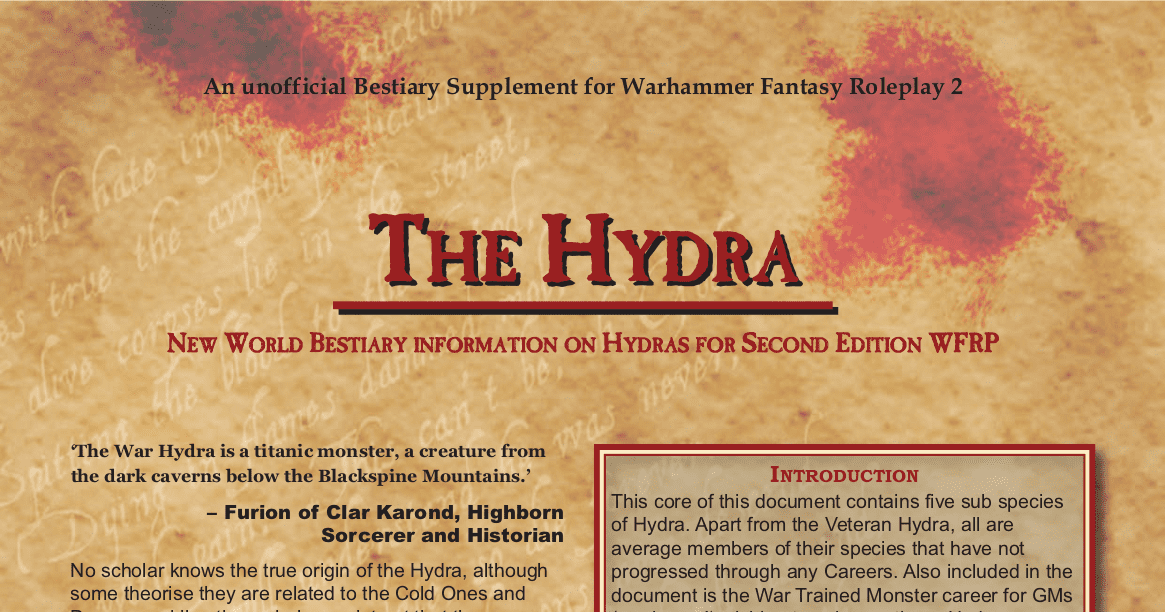 The Hydra | RPG Item | RPGGeek