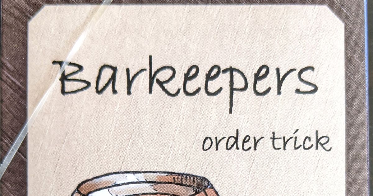 Barkeeper's Order Trick | Board Game | BoardGameGeek