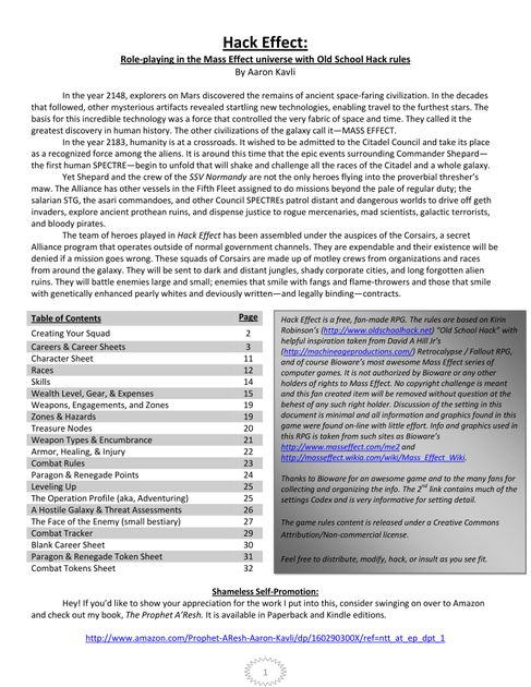 Hack Effect | RPG Item | RPGGeek