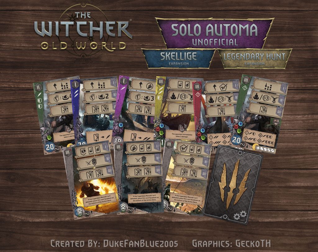 Unofficial Solo Automa - Individual Card Images | The Witcher: Old World