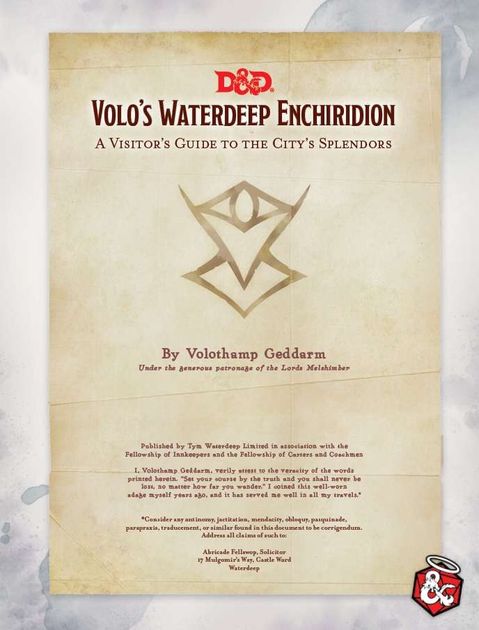 Volo's Waterdeep Enchiridion | RPG Item | RPGGeek