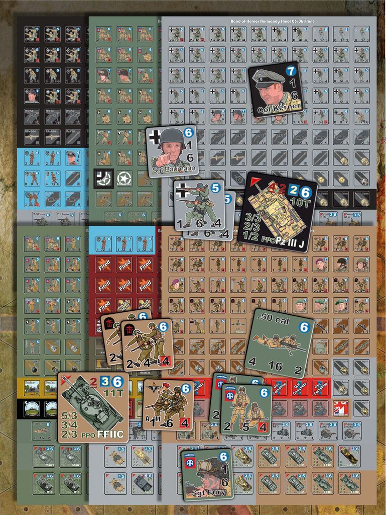 Punched Wargame Counters