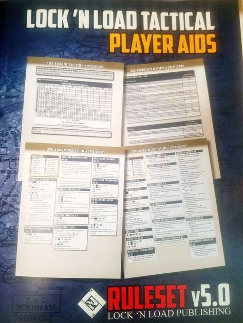 Lock 'N Load Tactical: Player Aids | Board Game Accessory | BoardGameGeek