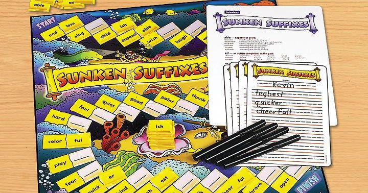 Sunken Suffixes Vocabulary Game | Board Game | BoardGameGeek