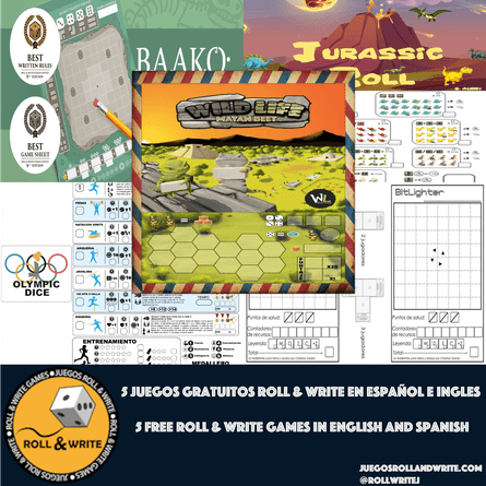 5 Free Print and Play Roll & Write Games in Spanish and English 22nd ...