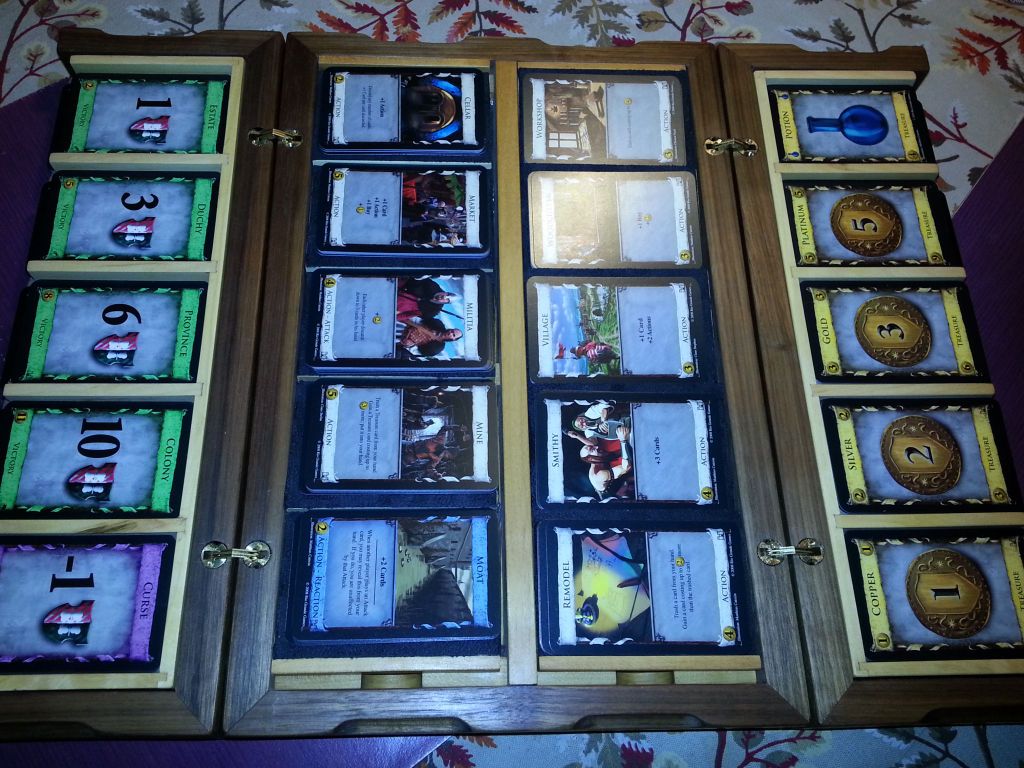 Custom Hardwood Playmat and Travel Box for Dominion | Dominion