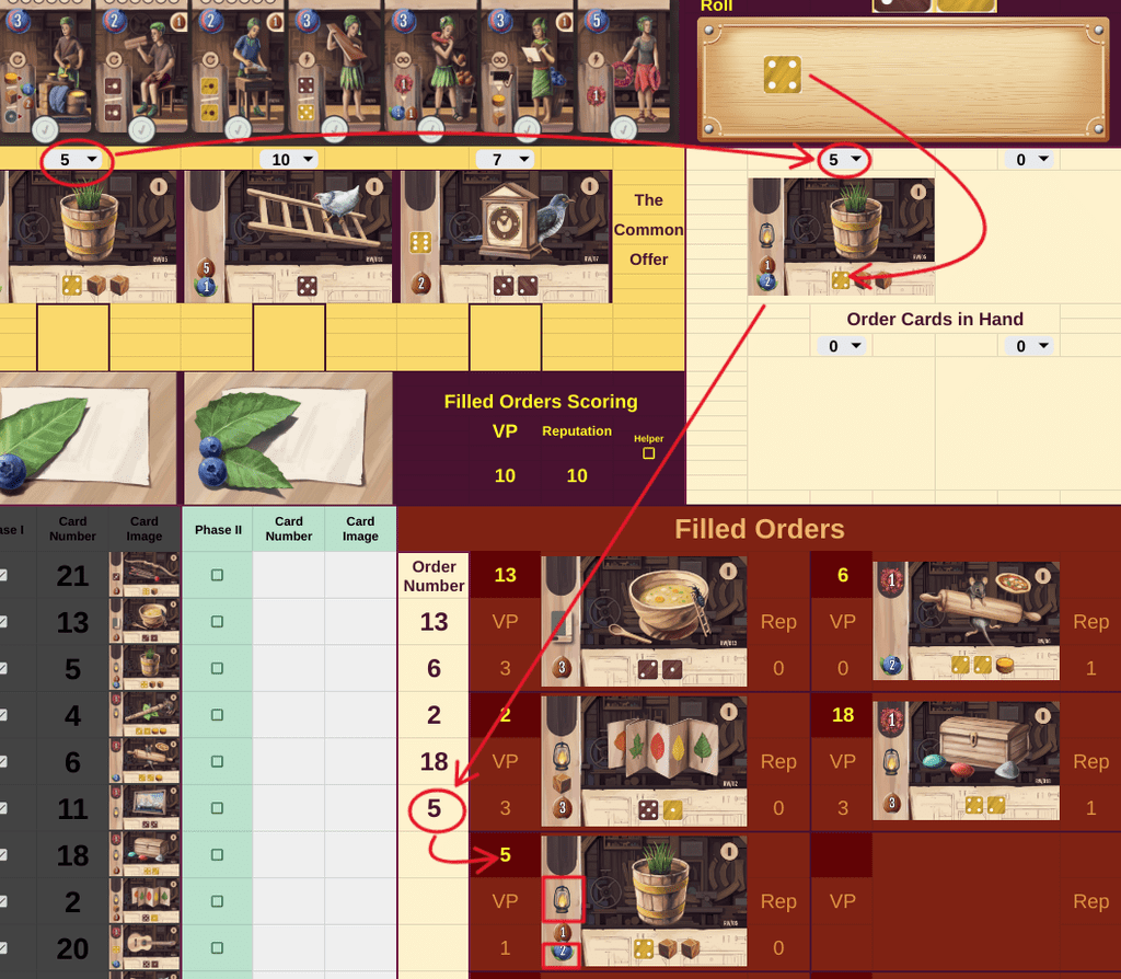 Pete Boteman's Board Game Spreadsheet Builds