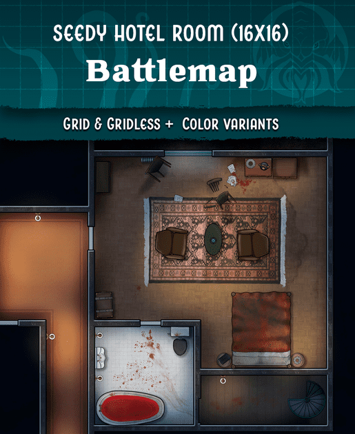 Seedy Hotel Room Battlemap | RPG Item | RPGGeek