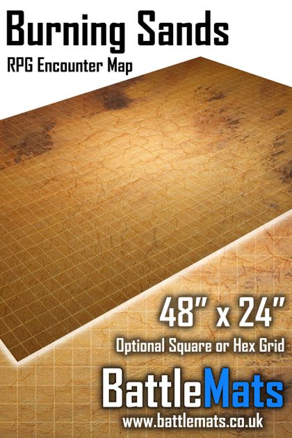 Burning Sands 48" x 24" RPG Encounter Map | RPG Item | RPGGeek