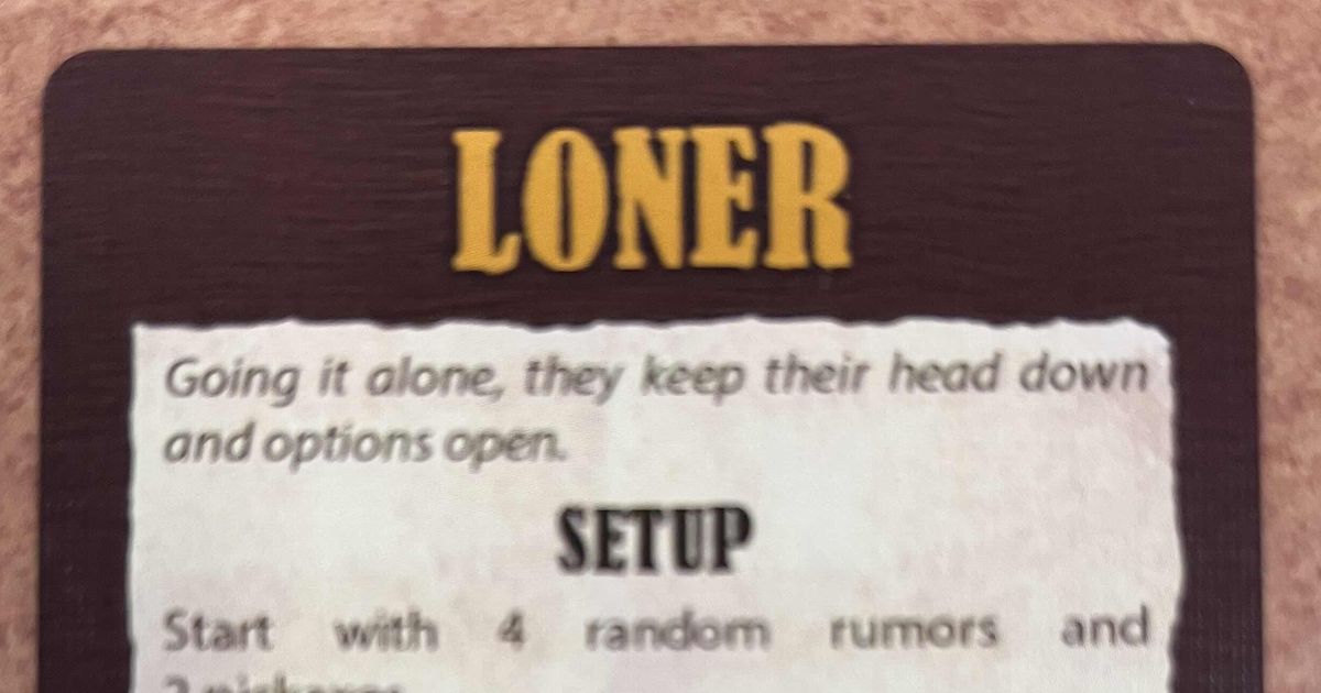 Rumors of Gold: Loner | Board Game | BoardGameGeek