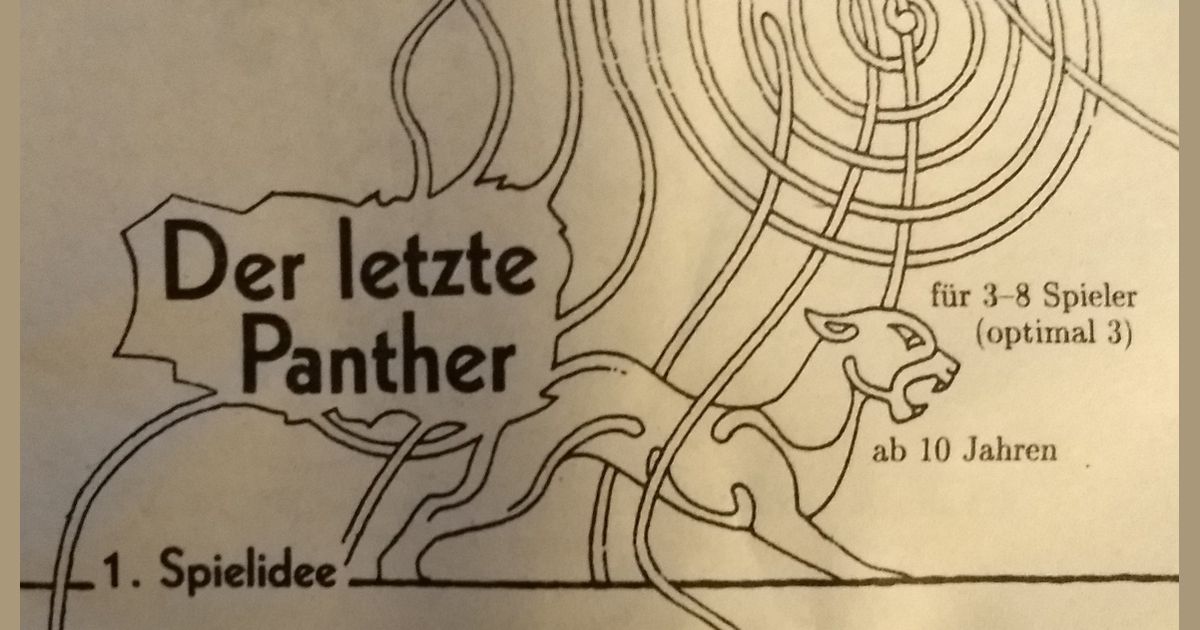 Last Panther card-sized rules | Der letzte Panther