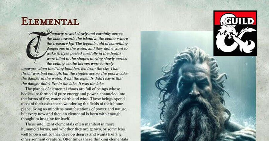 The Elemental: A Homebrew Race/Class for Monster PCs | RPG Item | RPGGeek