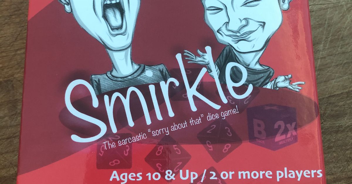 Smirkle: the saracastic "sorry about that" dice game | Board Game ...