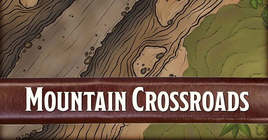 Mountain Crossroads Stock Battlemap | RPG Item | RPGGeek