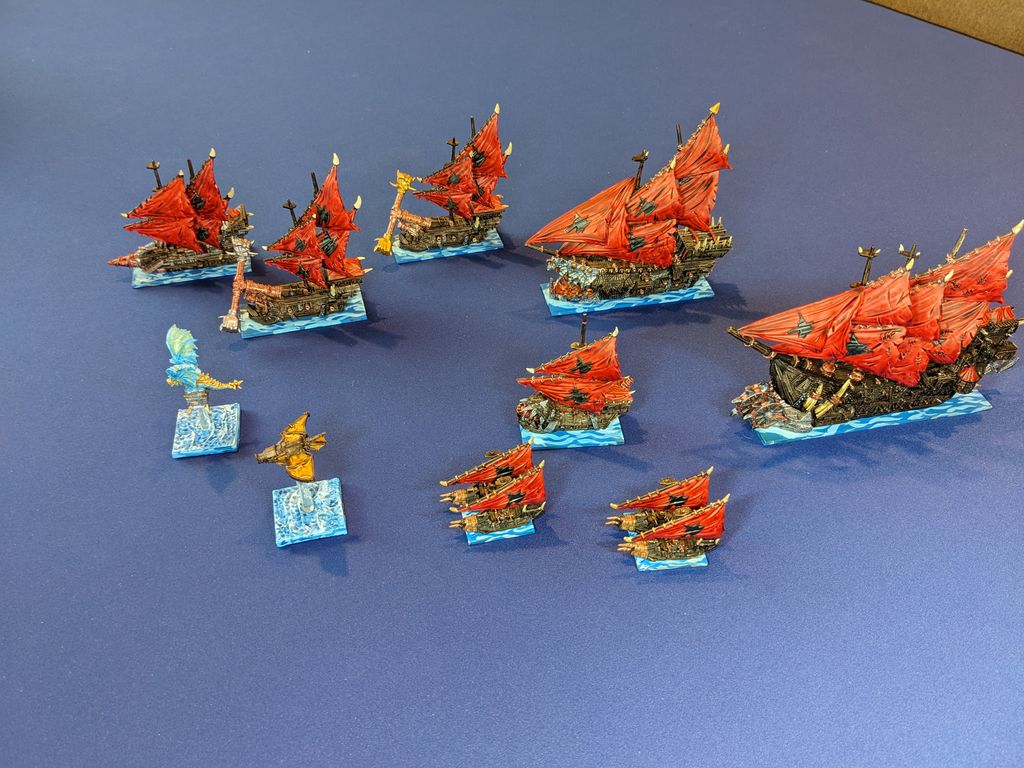 My painted complete Basilean and Orcs fleets | Armada: Two Player ...