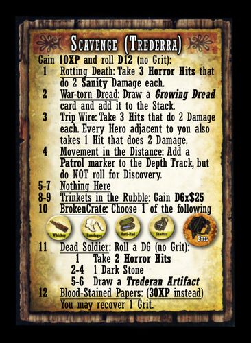 Philbarfly's Trederra Scavenge Card | Shadows of Brimstone: Other ...
