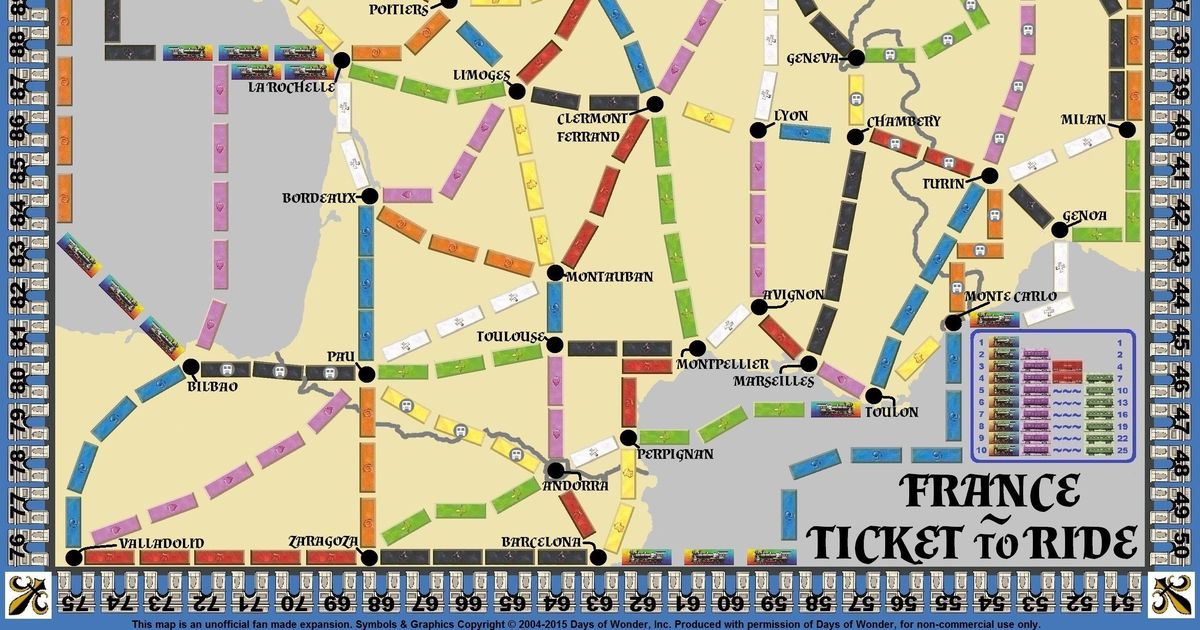 France (fan expansion for Ticket to Ride) | Board Game | BoardGameGeek