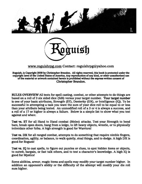 Roguish RPG Sample | RPG Item | RPGGeek