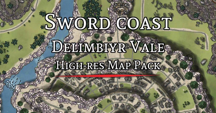 Sword Coast Delimbiyr River Hi-Res Map Pack | RPG Item | RPGGeek