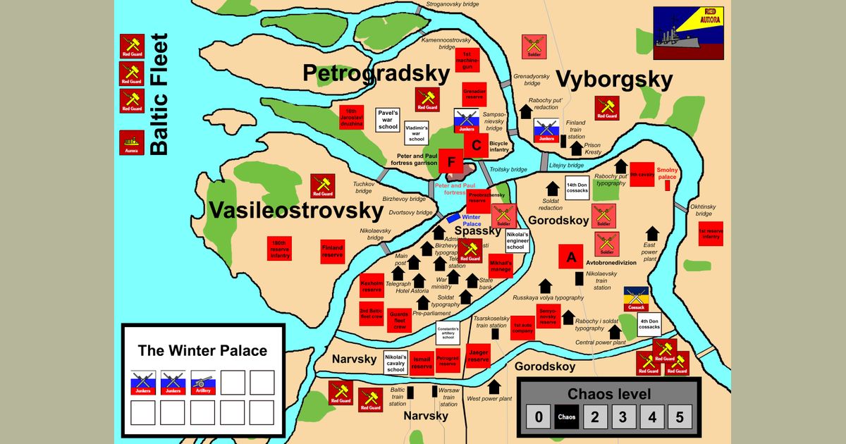 Red Aurora: Petrograd map | Red Aurora