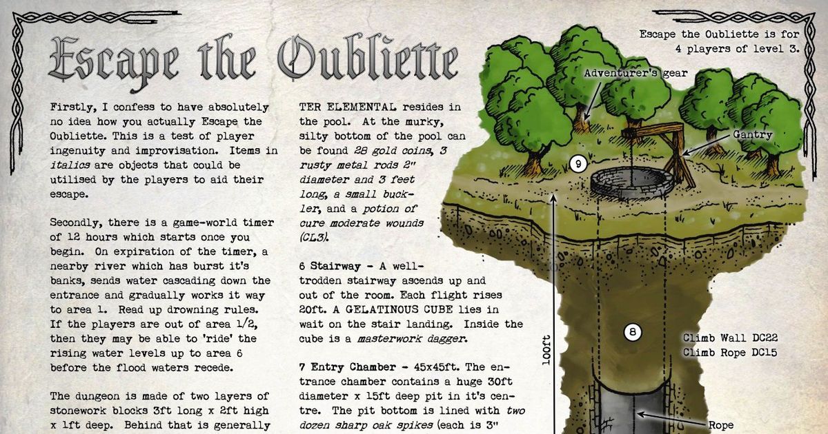 Escape the Oubliette | RPG Item | RPGGeek