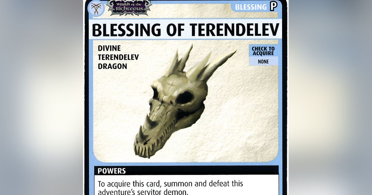 Pathfinder Adventure Card Game: Wrath of the Righteous – "Blessing of ...