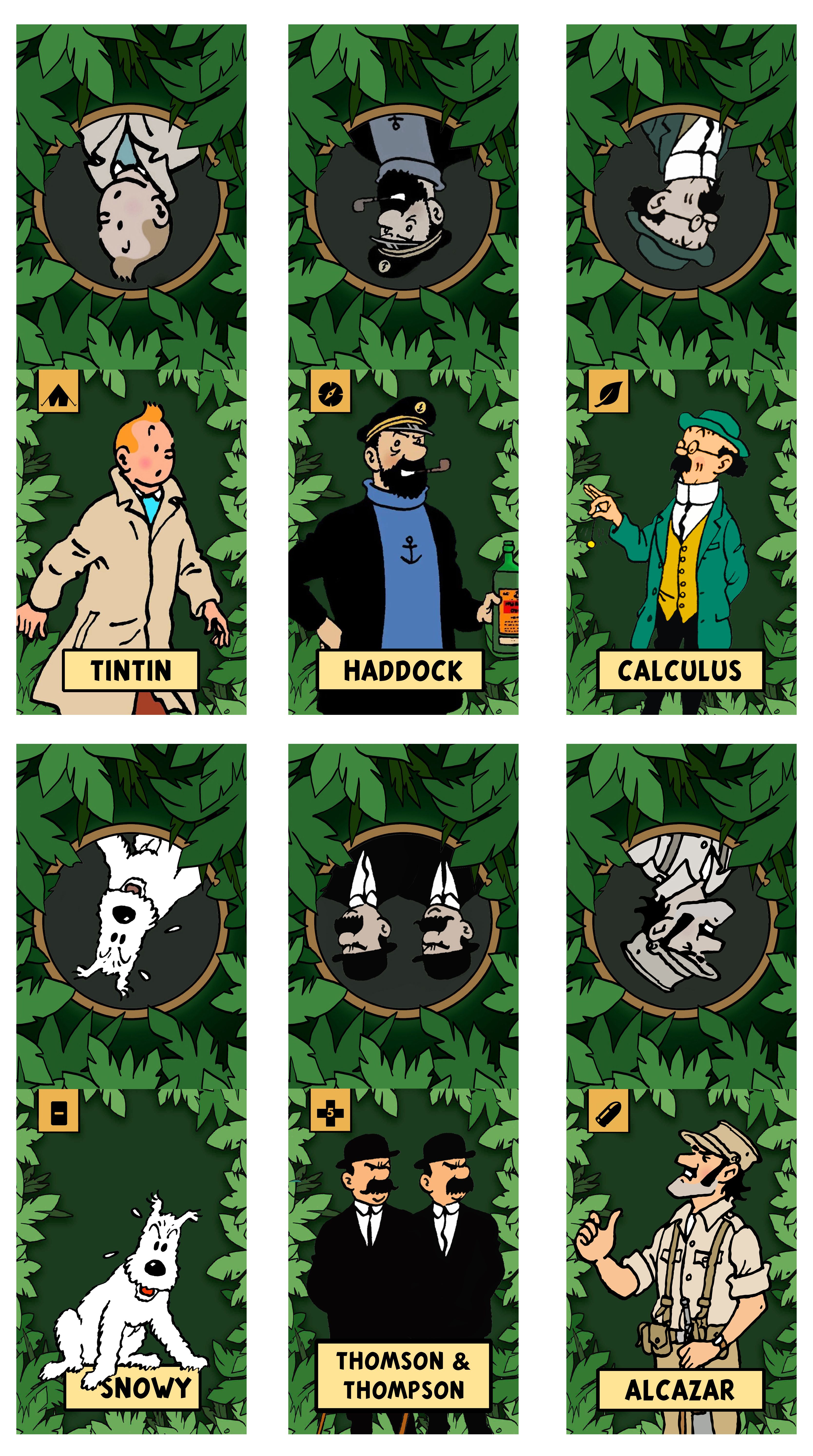 Custom Tintin Character Cards | The Lost Expedition