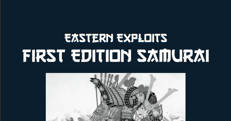 Eastern Exploits: First Edition Samurai | RPG Item | BoardGameGeek