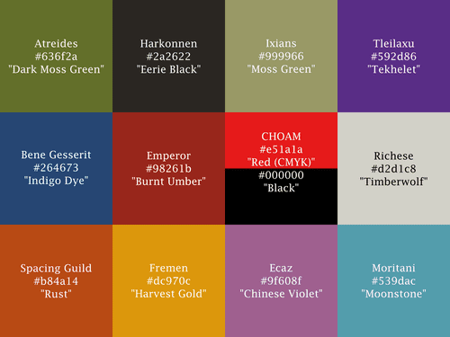 Factions, what colors? | Dune