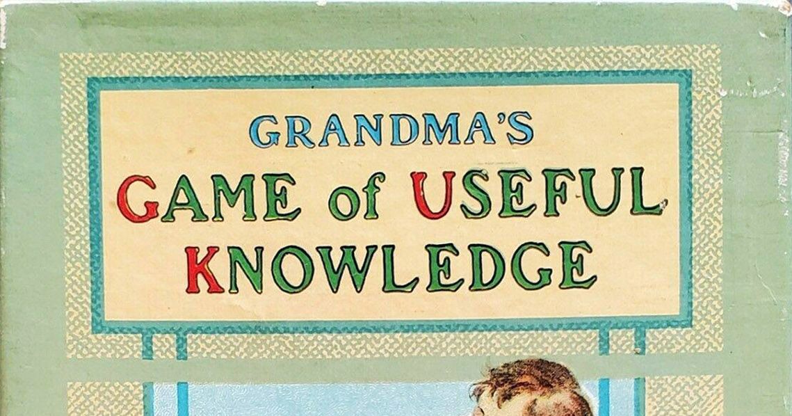 Grandma's Game of Useful Knowledge | Board Game | BoardGameGeek