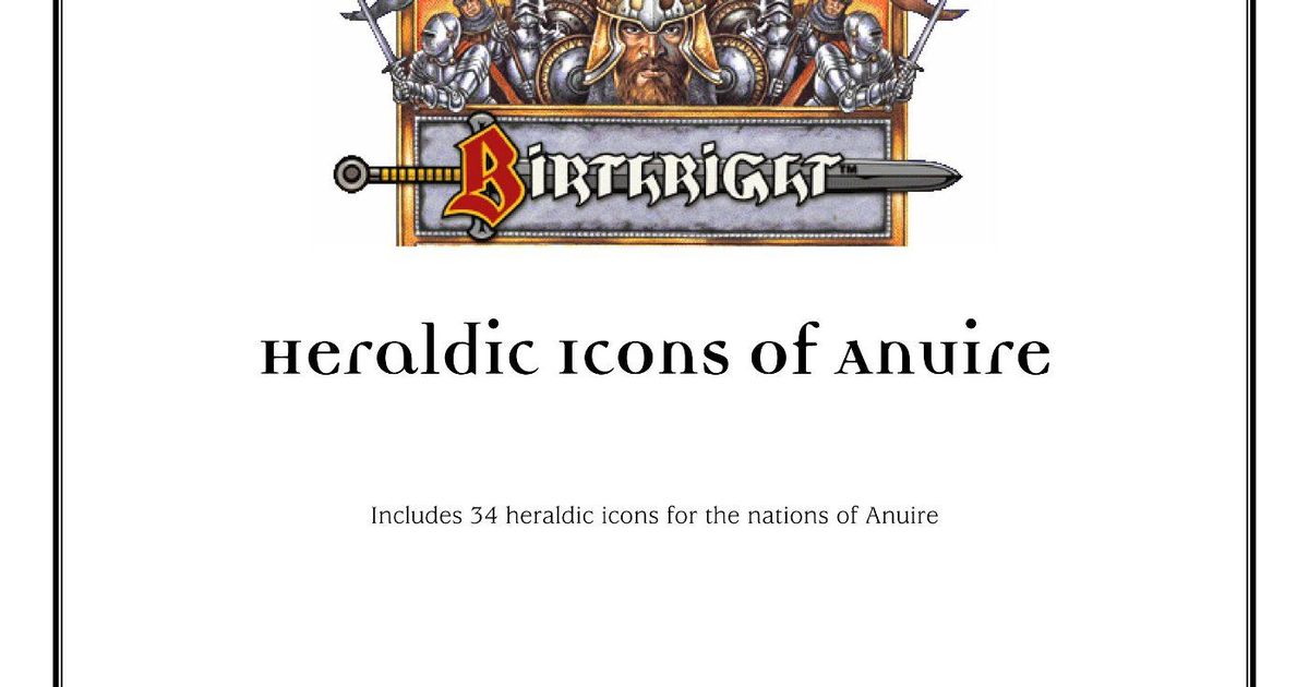 Heraldic Icons of Anuire | RPG Item | RPGGeek