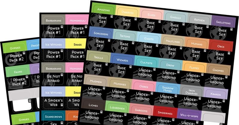 Small World: Game Trayz Sticker Sheet Set | Board Game Accessory ...