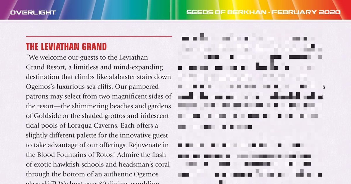 Overlight - Seeds of Berkhan - February 2020: The Leviathan Grand | RPG ...