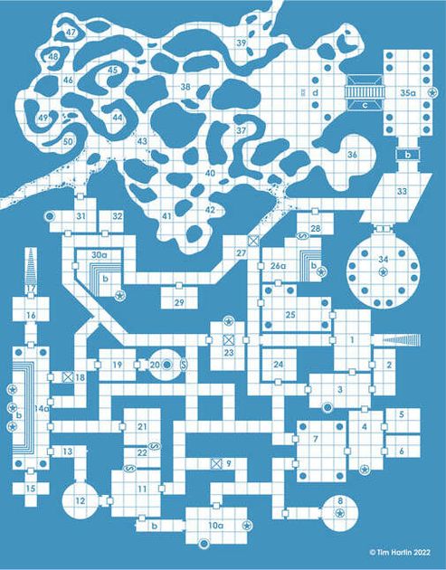 Old School Blue Map #010 | RPG Item | RPGGeek