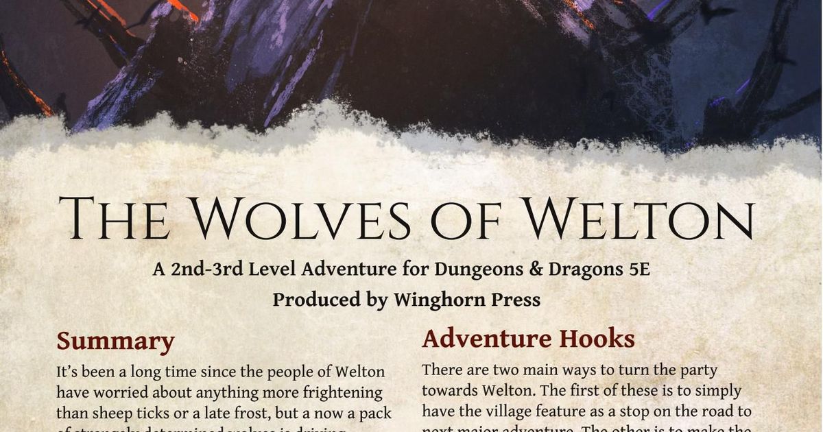 The Wolves of Welton | RPG Item | RPGGeek