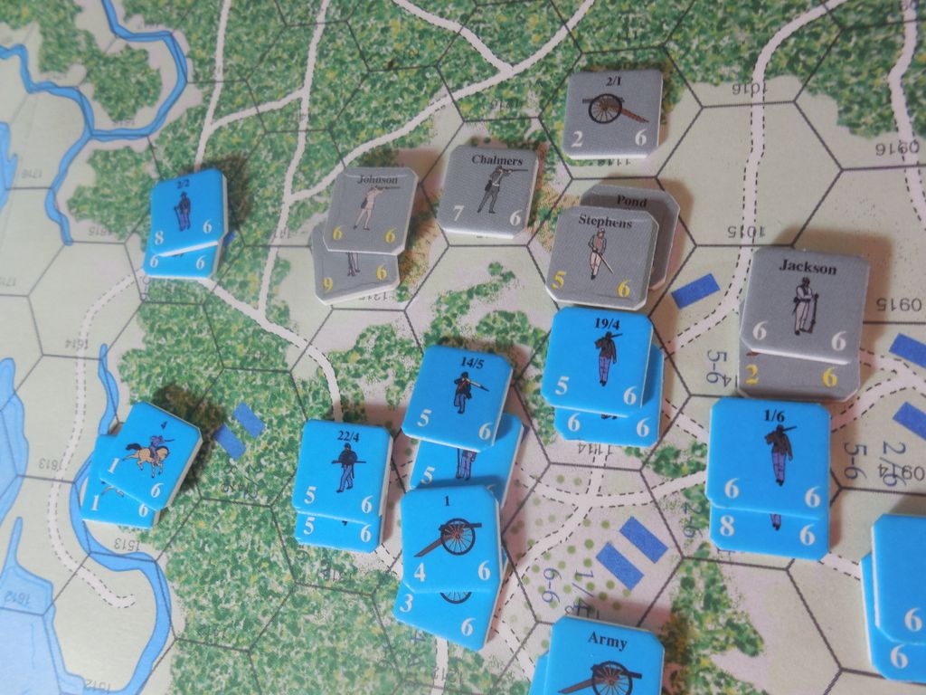 Shiloh - DG map and counters using original rules - replay with photos ...