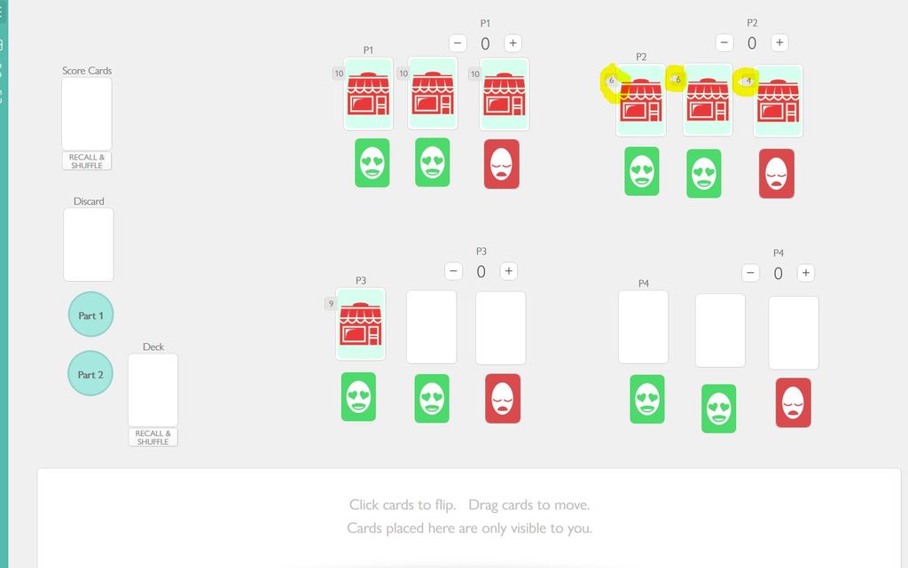 Games implemented on playingcards.io and virtualtabletop.io