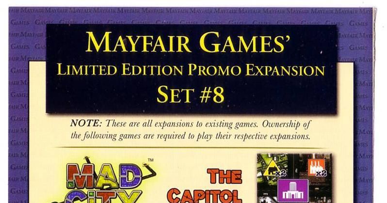 Mayfair Games' Limited Edition Promo Expansion Set #8 | Board Game ...
