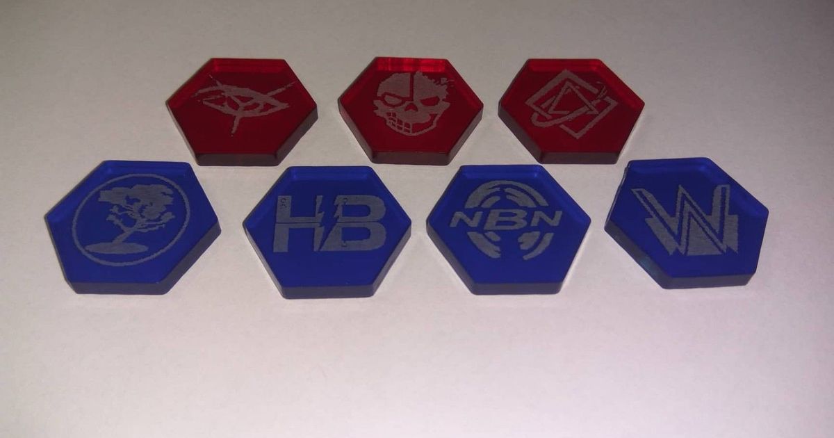 Android: Netrunner – Faction Acrylic Tokens | Board Game Accessory ...