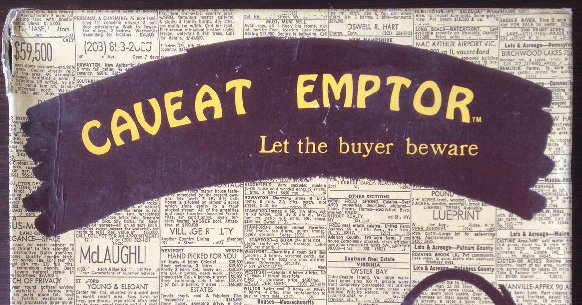 Caveat Emptor | Board Game | BoardGameGeek