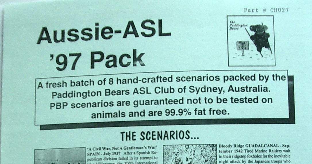 Aussie-ASL '97 Pack | Board Game | BoardGameGeek