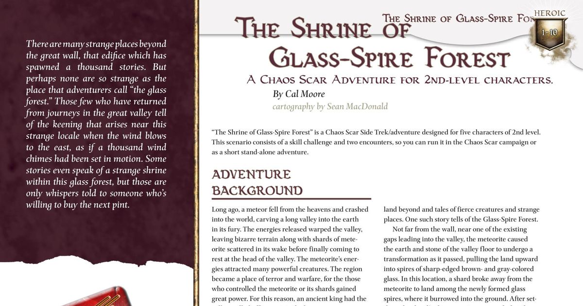 The Shrine of Glass-Spire Forest | RPG Item | RPGGeek