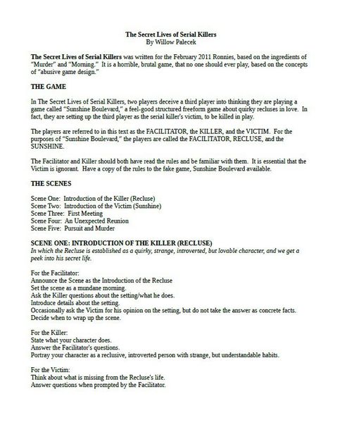 The Secret Lives of Serial Killers | RPG Item | RPGGeek