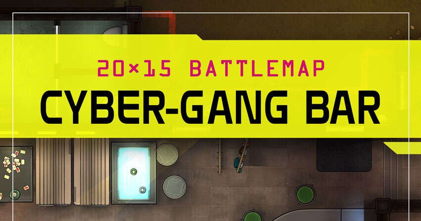 Battlemap: Cyber-Gang Bar | RPG Item | RPGGeek