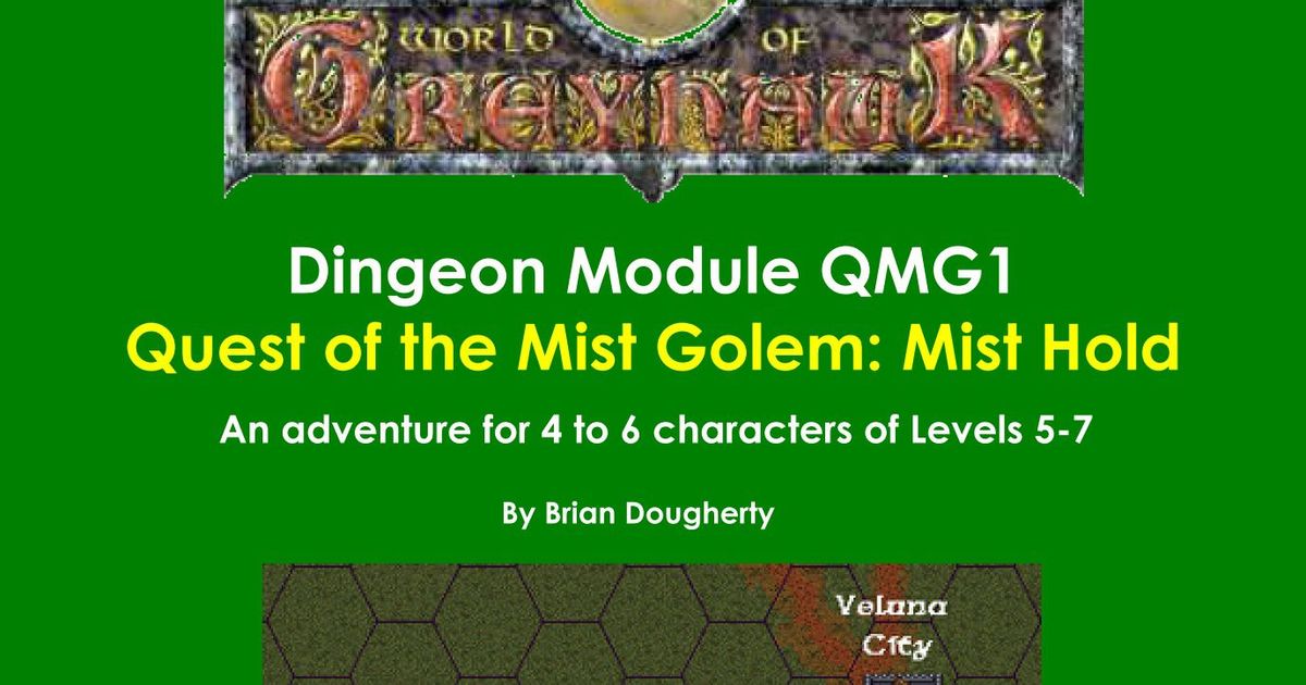 QMG1: Quest of the Mist Golem - Mist Hold | RPG Item | RPGGeek