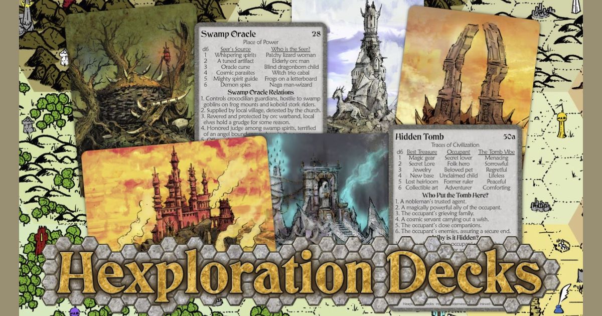 Examples of Map Generation with Hexploration Decks | Hexploration Decks ...