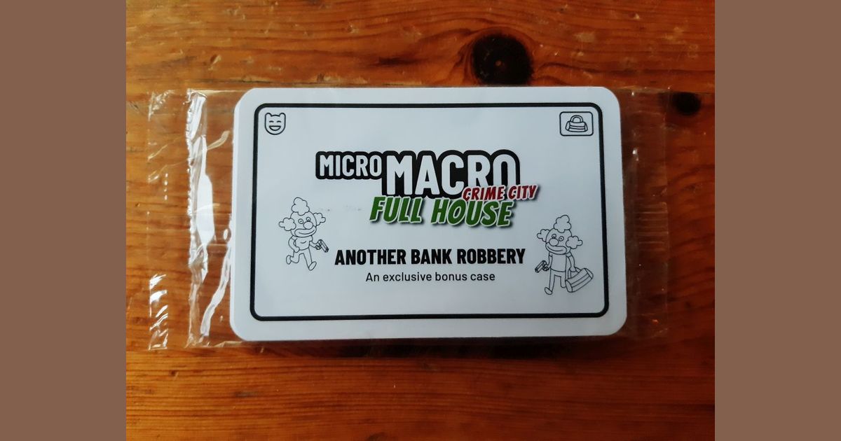 MicroMacro: Crime City – Full House: Another Bank Robbery | Board Game ...