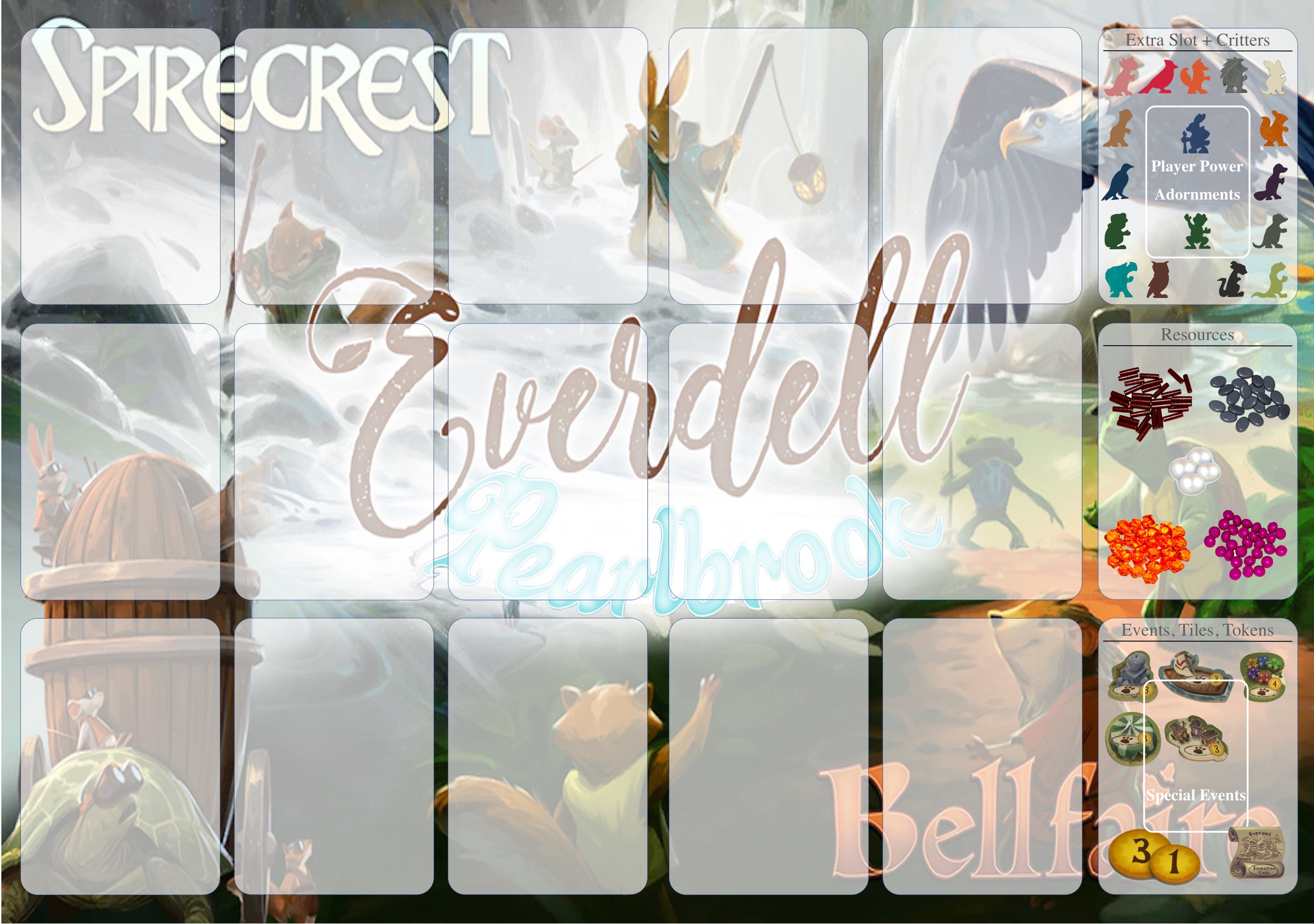 Everdell Playmat A4 and A3 size | Everdell